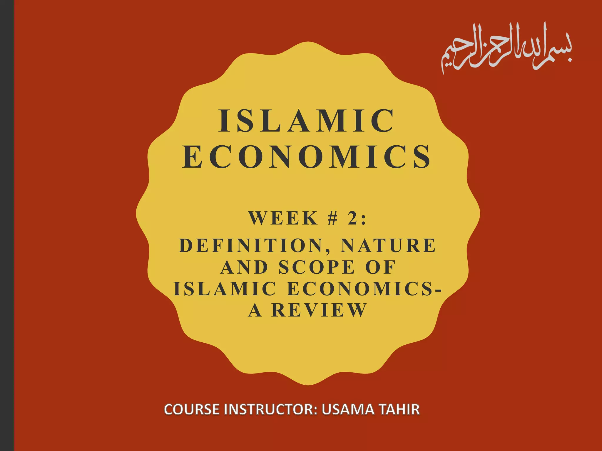 W2 ppt defining islamic economics | PDF