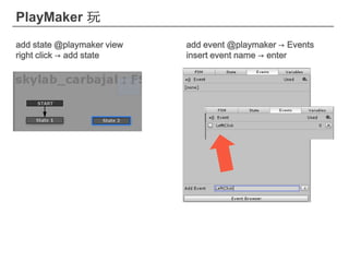 introduce unity3D and playmaker basic | PPT