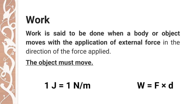 W2 Work, Energy and Power PPT .pptx | Physics | Science