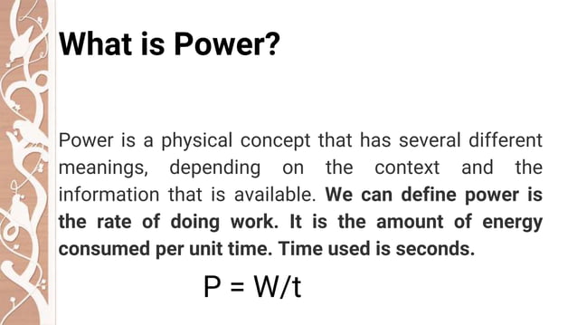 W2 Work, Energy and Power PPT .pptx | Physics | Science