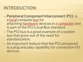 PCI BUS | PPTX