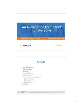 An Automation Framework for Everyone | PDF