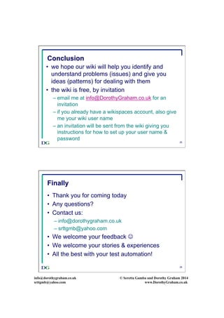 Test Automation Patterns | PDF