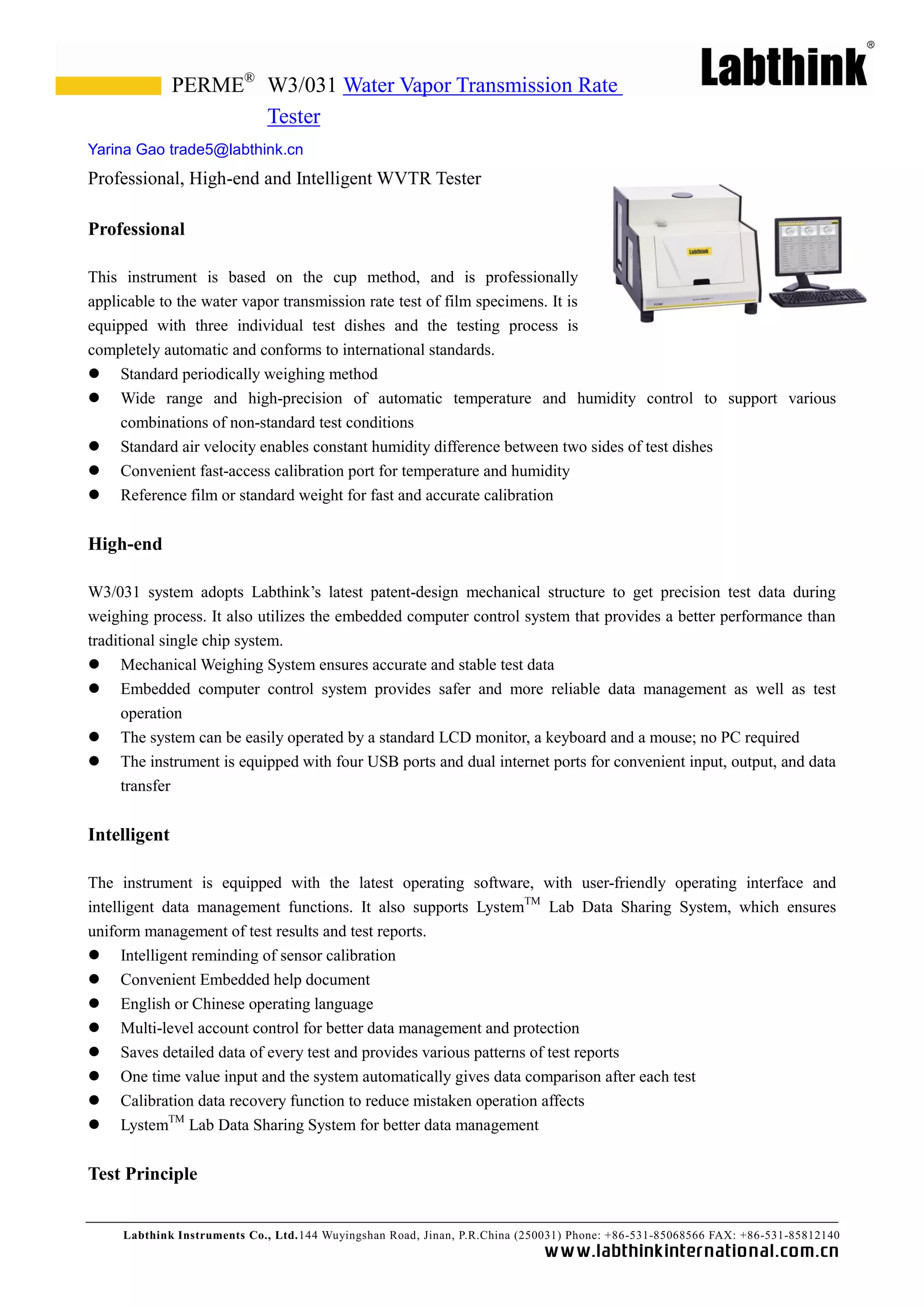 water vapor permeability tester for flexible packaging | PDF