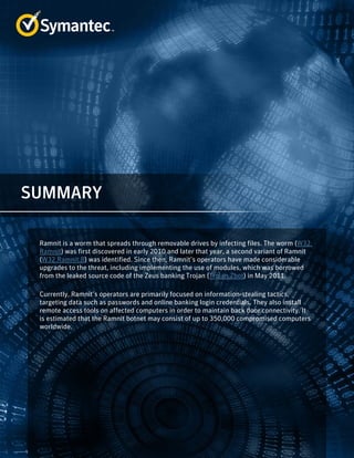 Symantec White Paper: W32.Ramnit Analysis | PDF