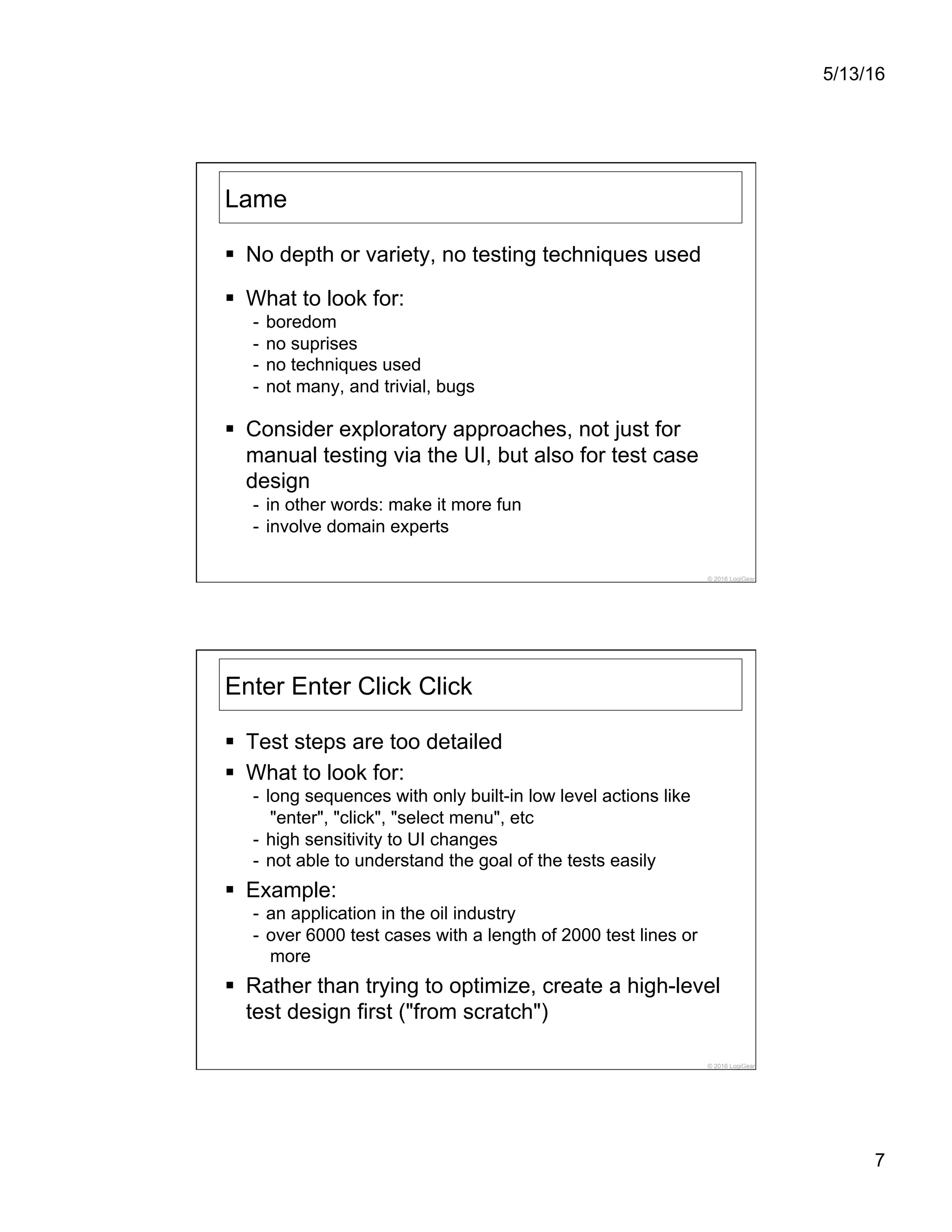 Anti-Patterns for Automated Testing | PDF