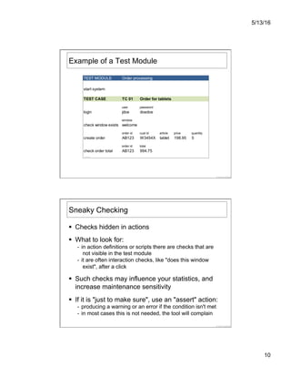 Anti-Patterns for Automated Testing | PDF
