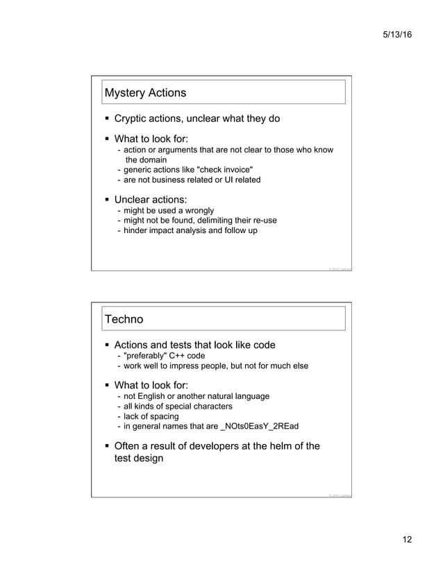 Anti-Patterns for Automated Testing | PDF