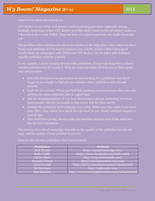 W3 boom magazine 2nd ed | PDF | Social Networking | Internet