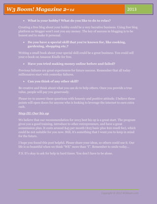 W3 boom magazine 2nd ed | PDF | Social Networking | Internet