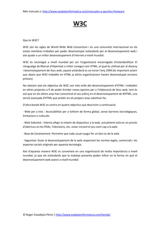 Què és W3C? | PDF