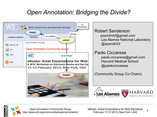 Open Annotation: Bridging the Divide? | PDF | Web Development | Internet