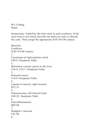 W3 CodingNameInstructions Underline the main term in .docx