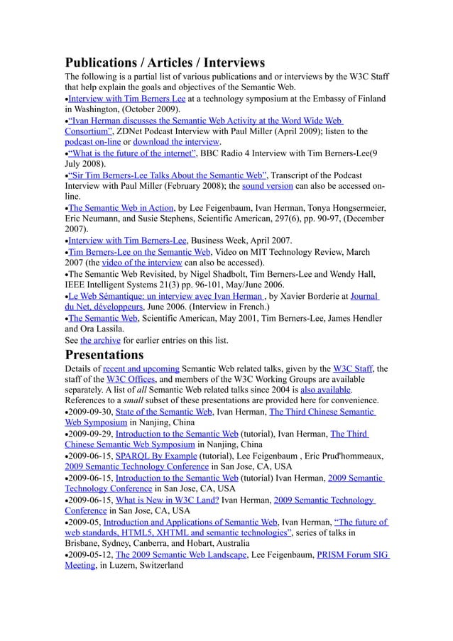 W3 c semantic web activity | PDF