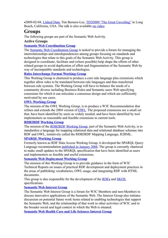 W3 c semantic web activity | PDF