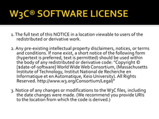 W3c® software license | PPTX | Desktop Publishing | Computer Software ...