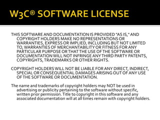 W3c® software license | PPTX | Desktop Publishing | Computer Software ...
