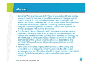 Kerry Taylor - Semantics & sensors | PPT