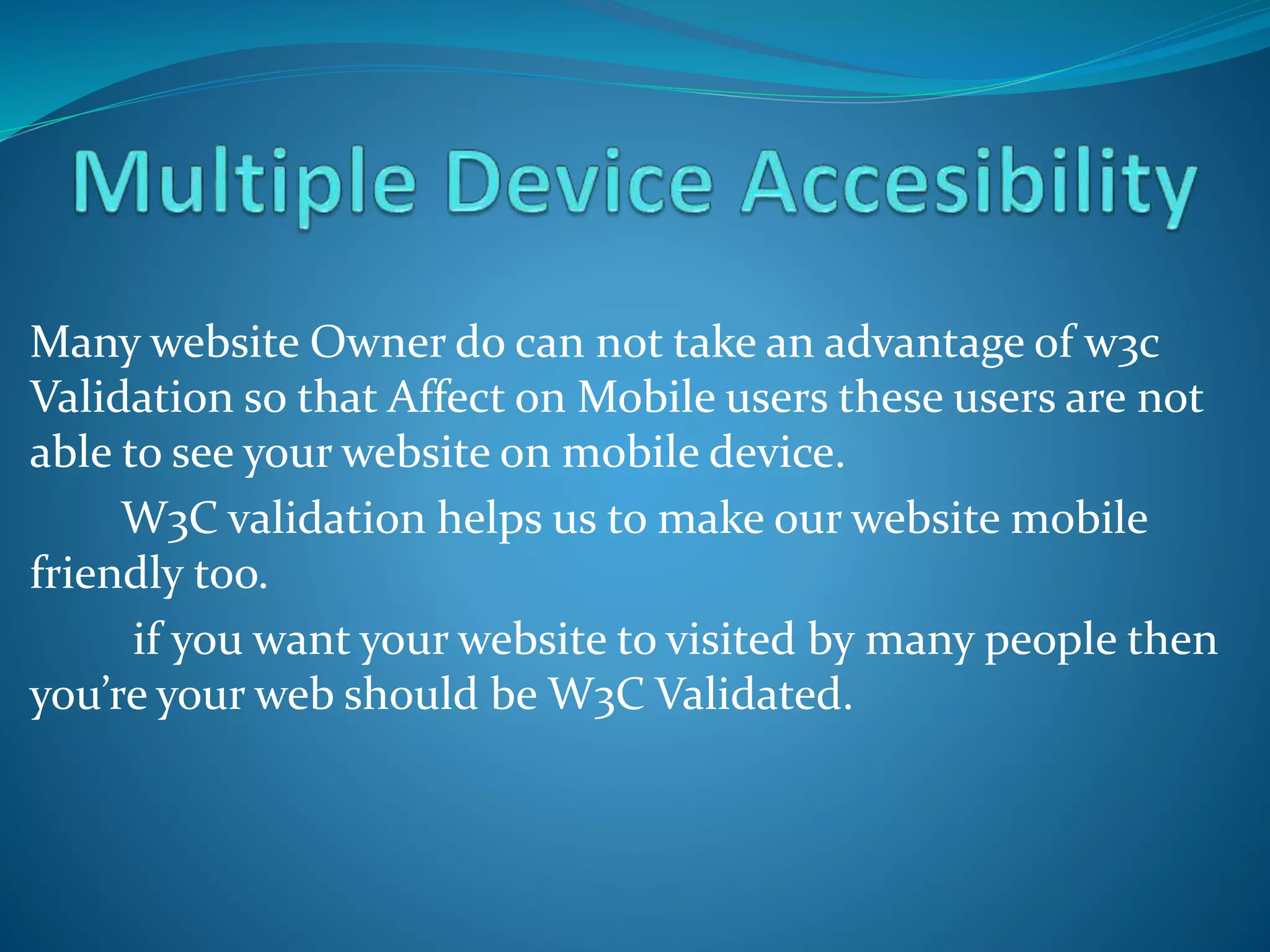 W3 c validation | PPT | Free Download
