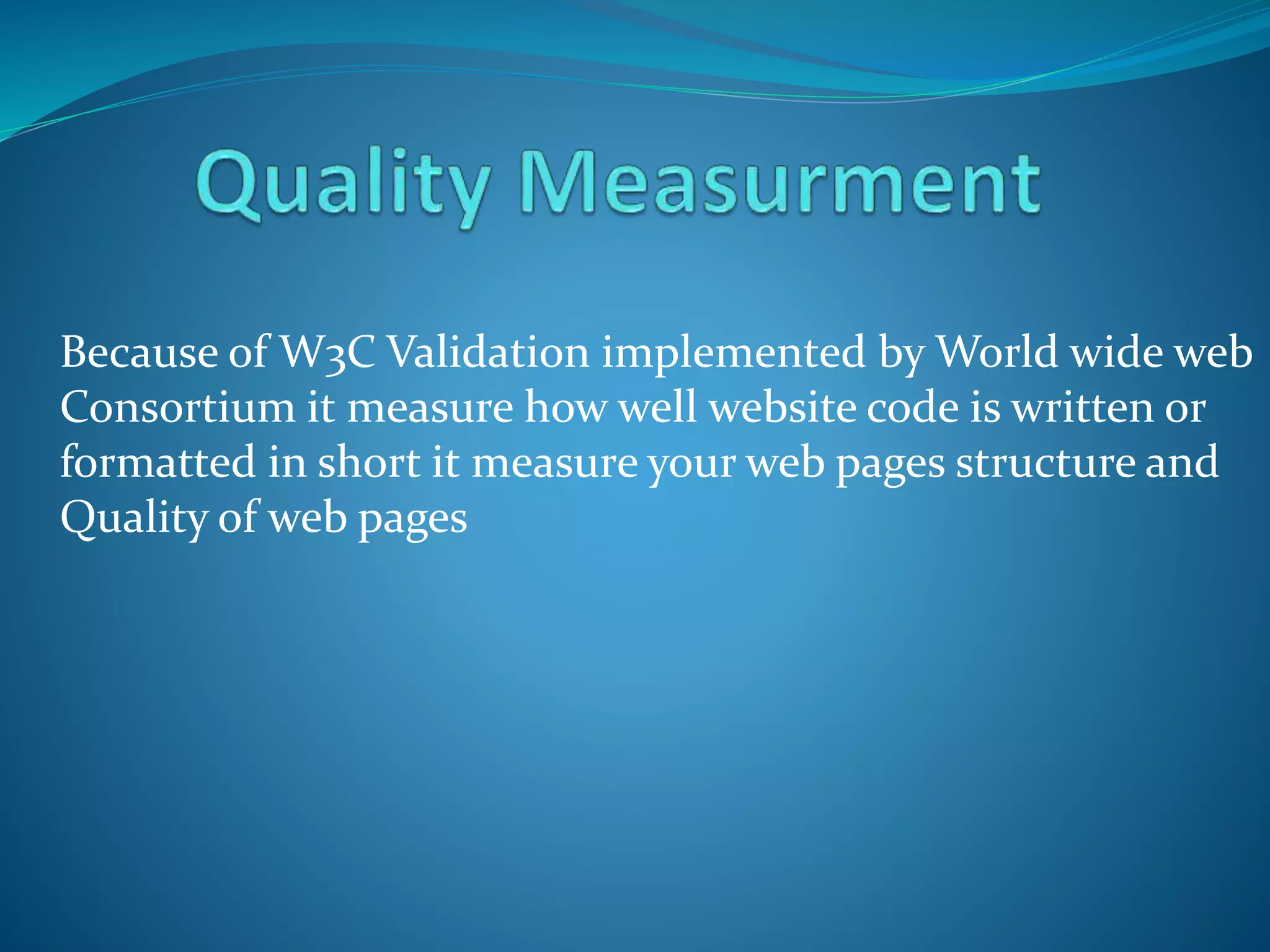 W3 c validation | PPT | Free Download