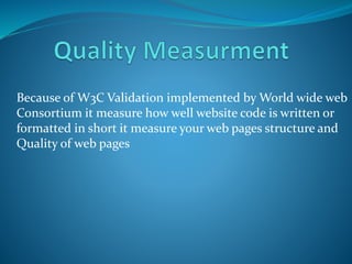 Importance of w3c Validation | PPTX