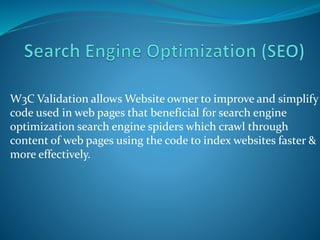 Importance of w3c Validation | PPTX