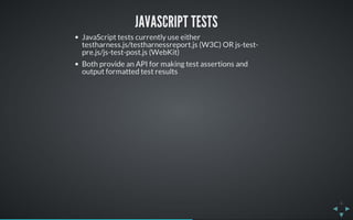 W3C/Webkit test integration presentation | PDF