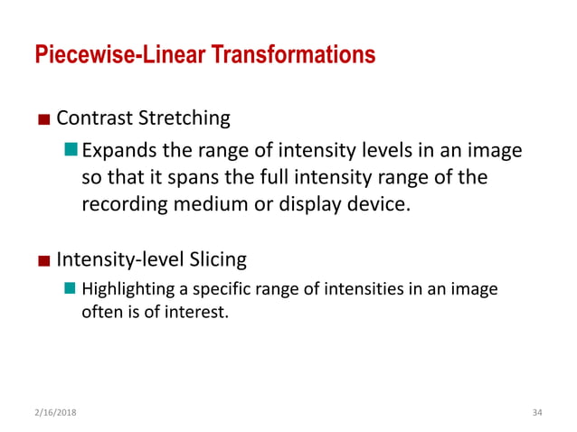 Intensity Transformation | PPTX