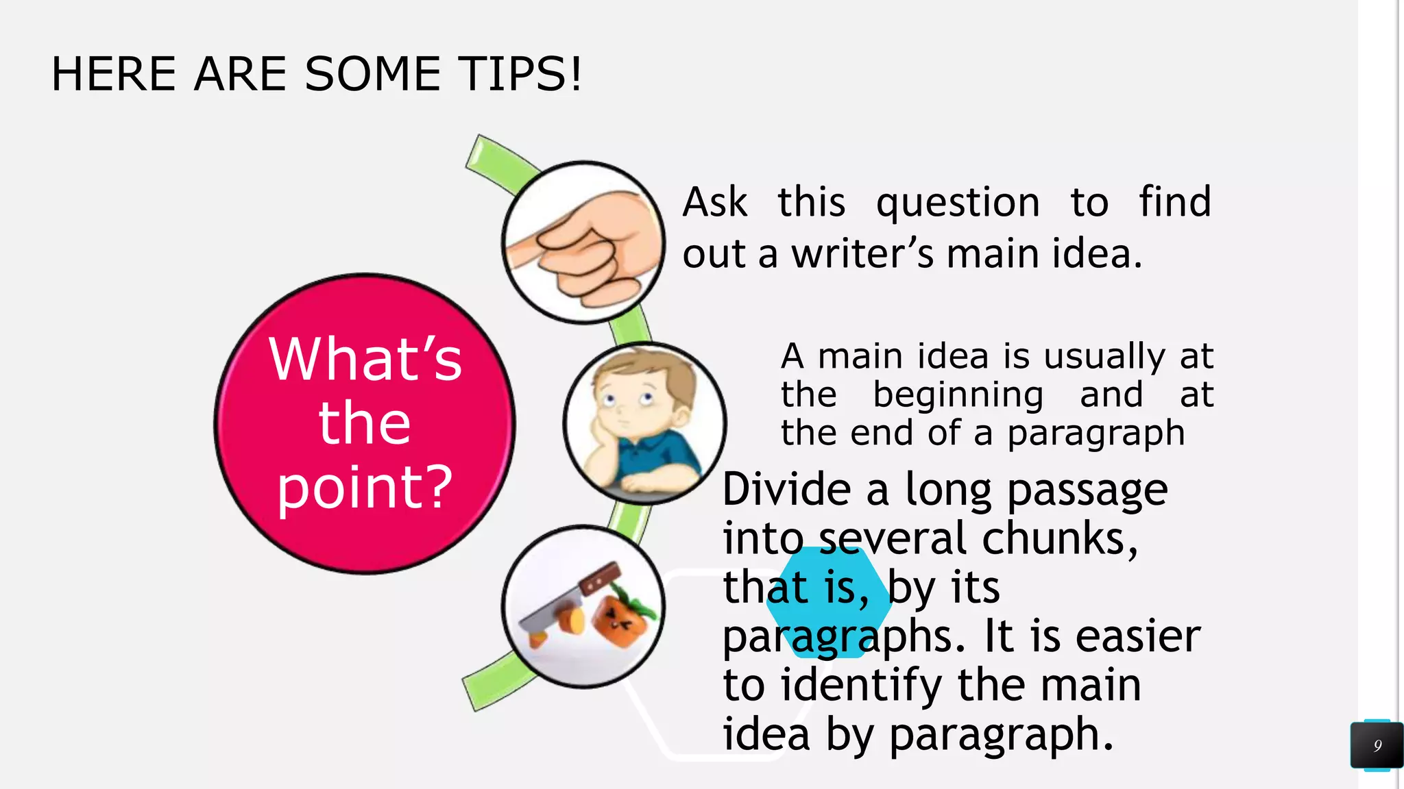 Identifying topic sentence, main ideas & supporting details | PPTX