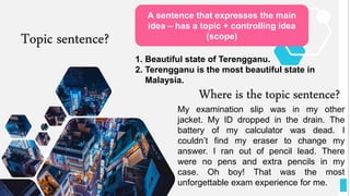 Identifying topic sentence, main ideas & supporting details | PPTX