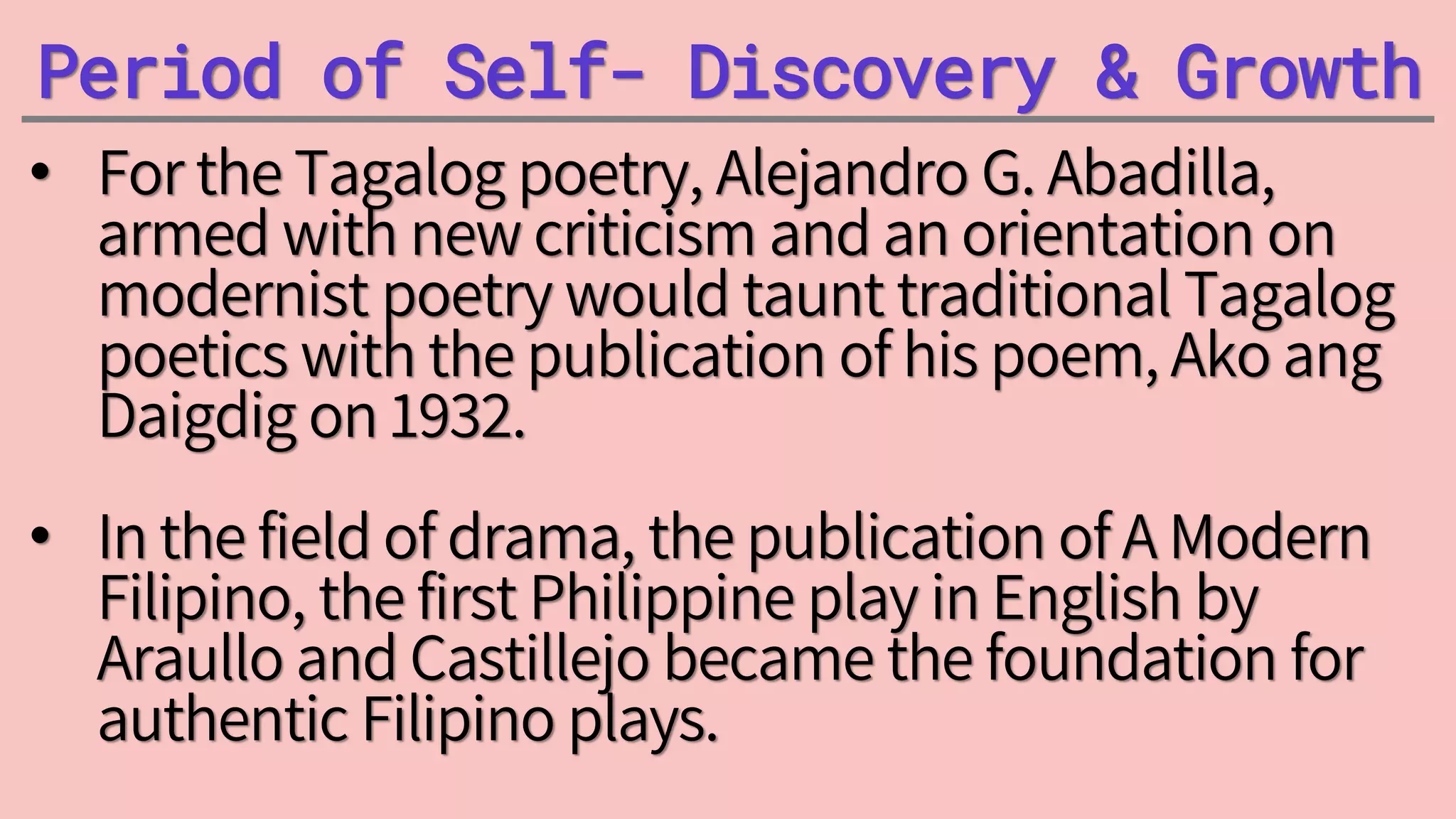 Philippine Literature during the American and Japanese Colonial Period ...