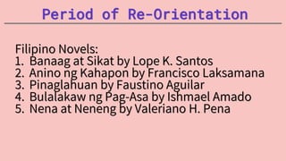 Philippine Literature during the American and Japanese Colonial Period ...