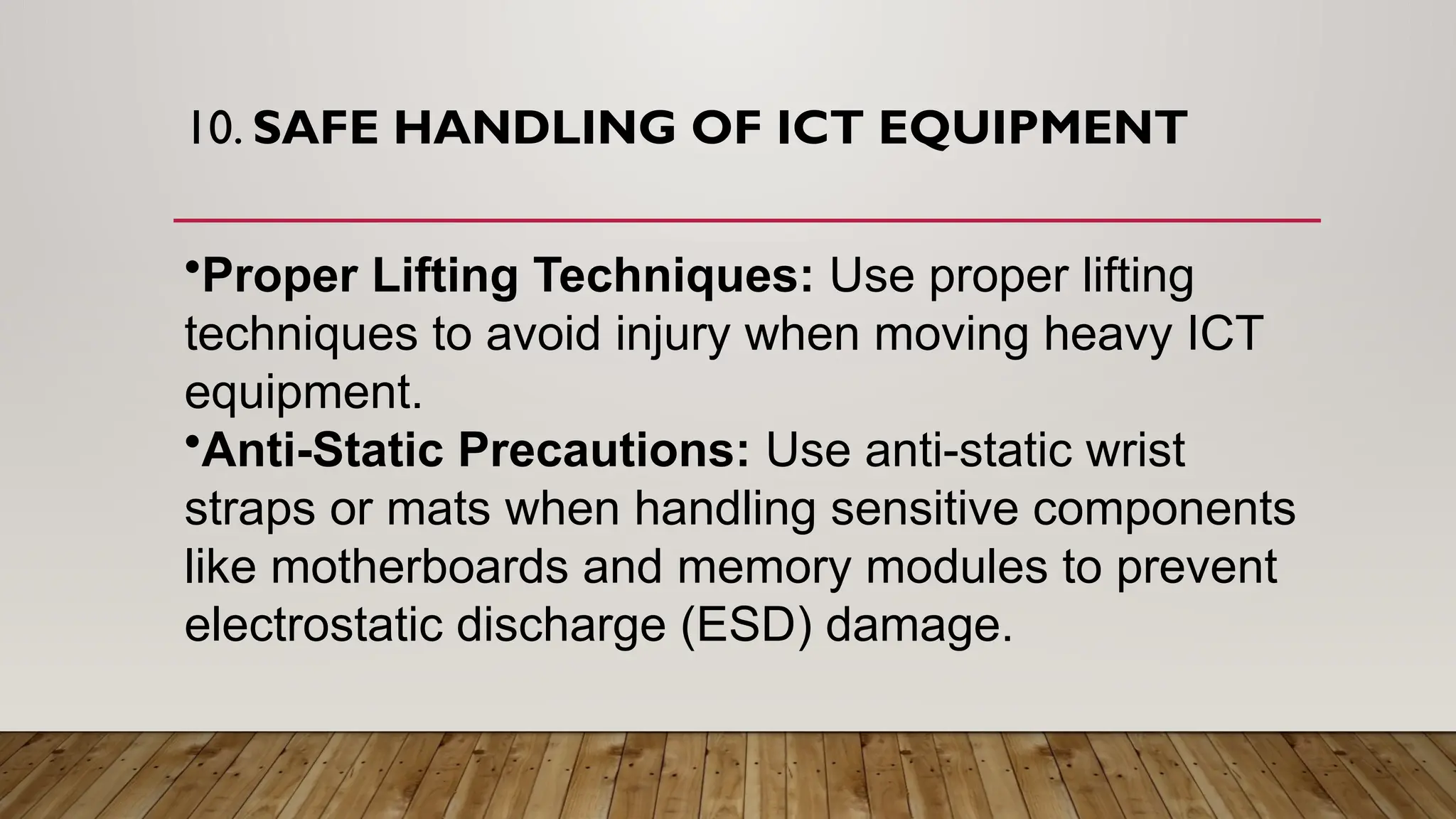 Safety Precautions When Working in ICT Environments | PPTX