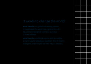 what3words brochure | GIS | PDF