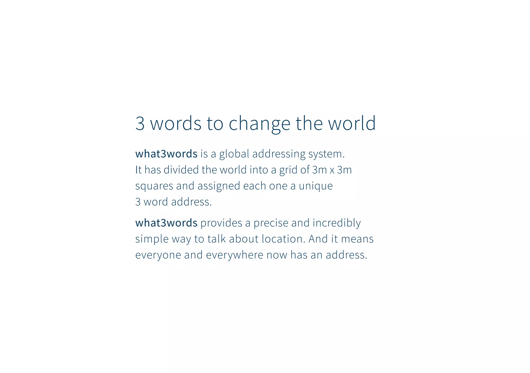 what3words brochure | UAVs and Drones | PDF