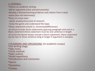 W 4.advice on academic writing. | PPTX | Educational Assessment | Education