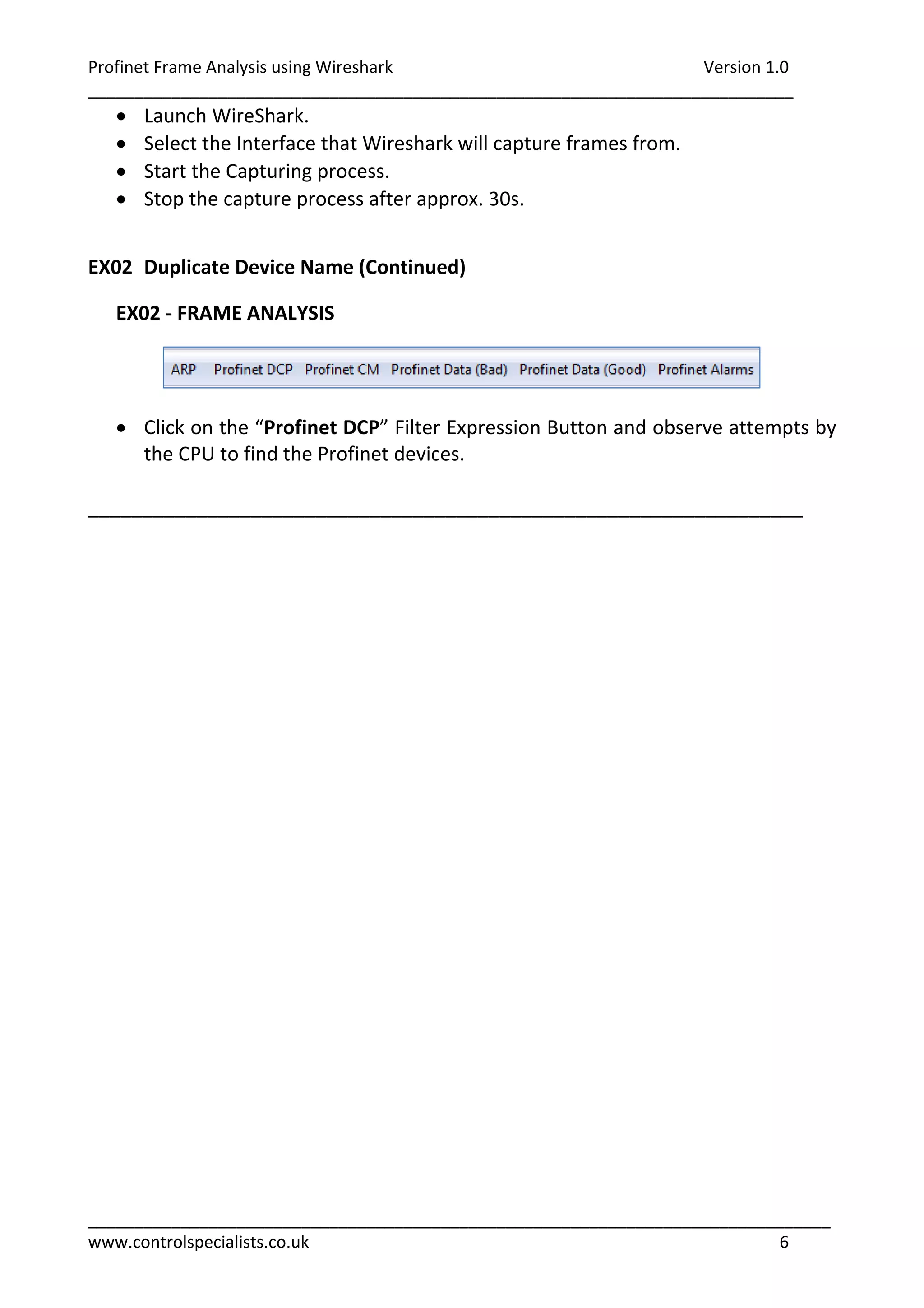 W4 profinet frame analysis handout, peter thomas | PDF