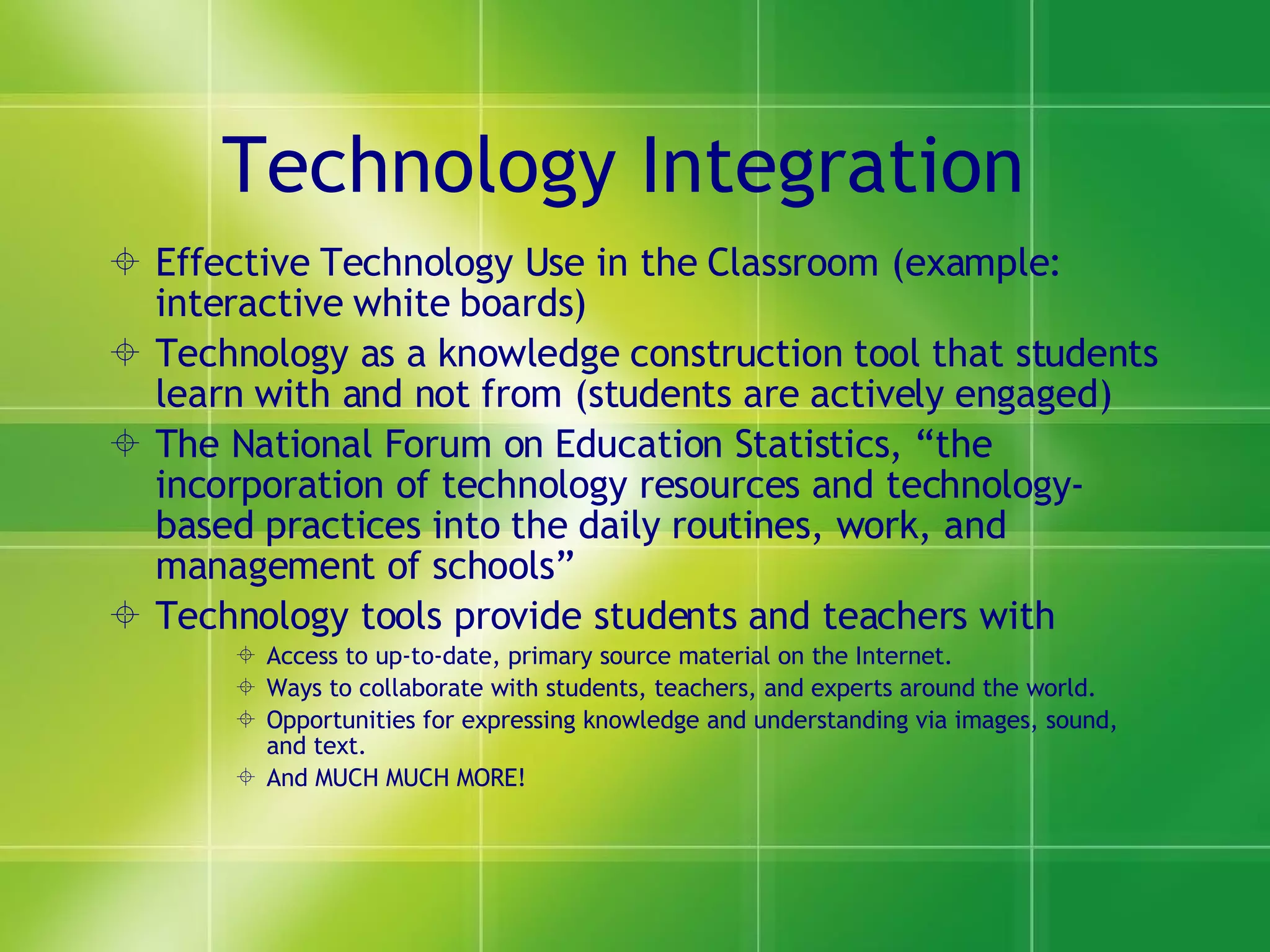 W401 Technology Use Vs Integration | PPT | Education