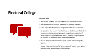 American politics: Presidential Election | PPTX