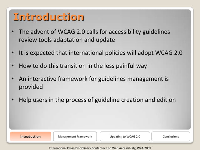 Transition of Accessibility Evaluation Tools to New Standards | PPT