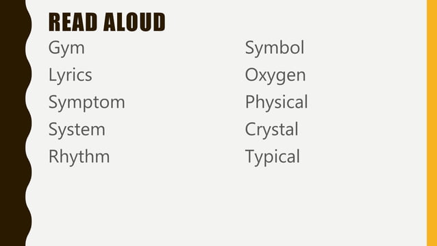 Short vowel sound /i/ splet with y | PPT
