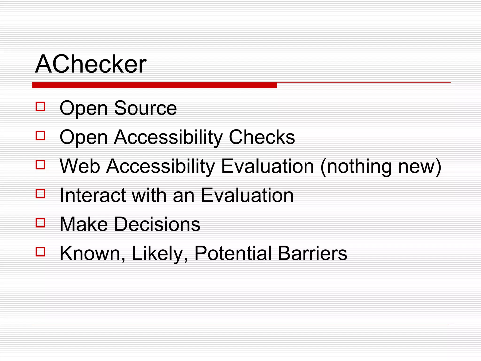 W4a achecker presentation | PPT
