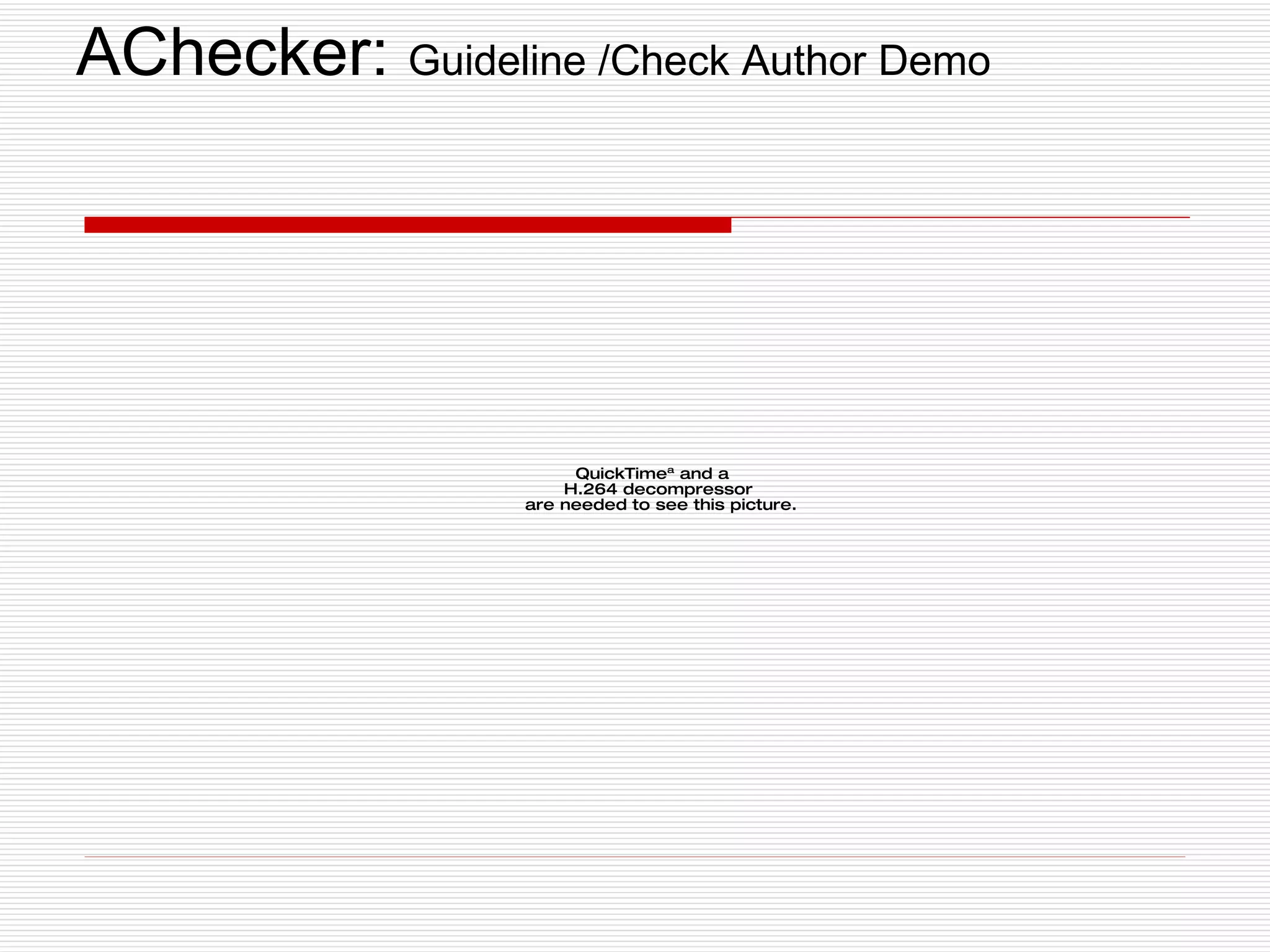 W4a achecker presentation | PPT