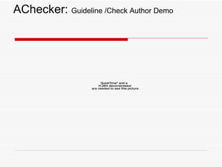 W4a achecker presentation | PPT