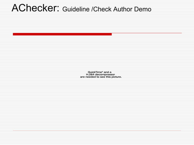 W4a achecker presentation | PPT