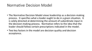 contingency theories & situational leadership | PPTX