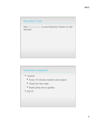 Mastering Android Development Tools | PDF