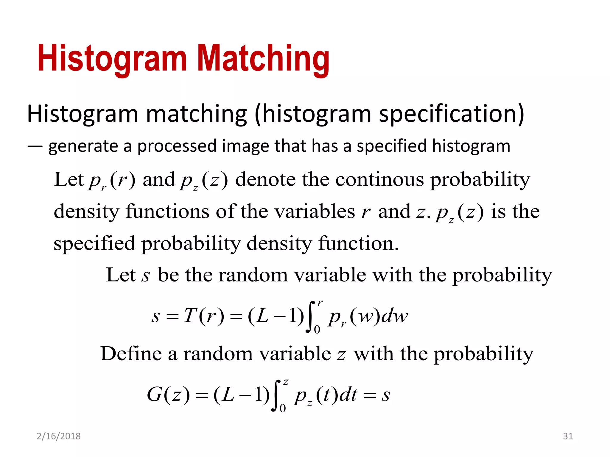Histogram Processing | PPTX