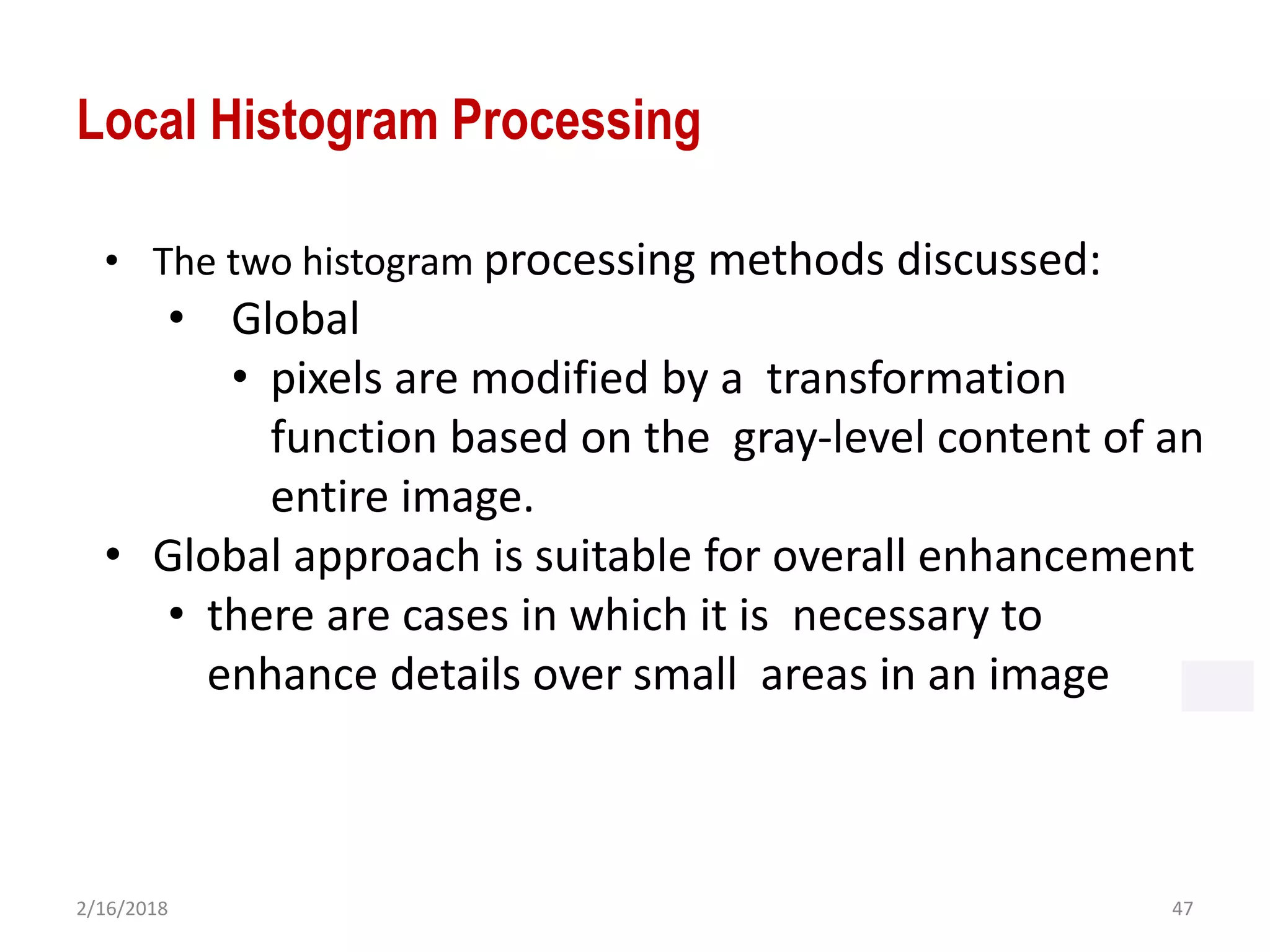 Histogram Processing | PPTX