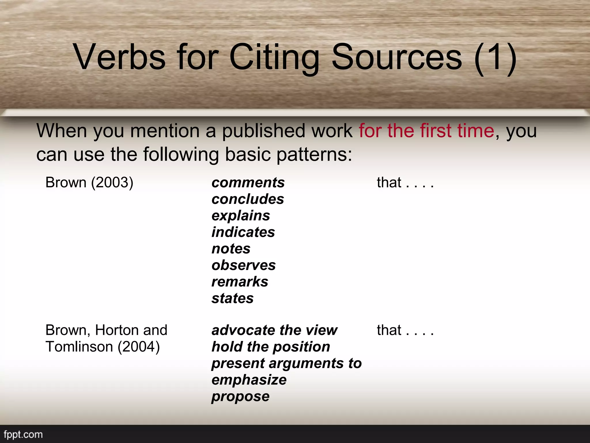 Overview of Citing Sources | PPT